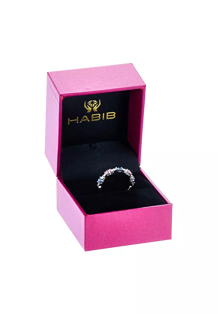 Buy HABIB HABIB Chic | Pink Sapphire and Blue Sapphire Diamond Ring in ...