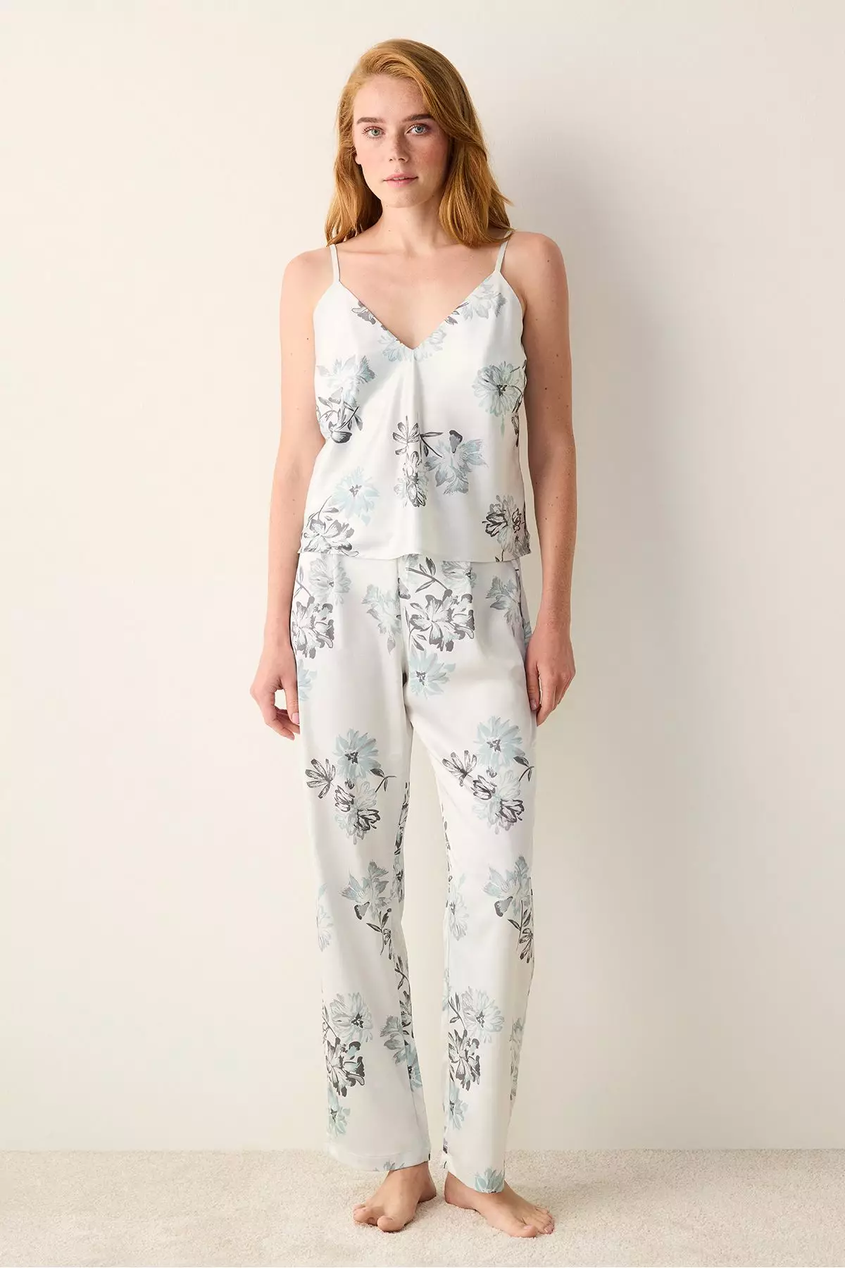 Jual Penti Camille Satin Light Grey Trousers Pajama Bottoms Original ...