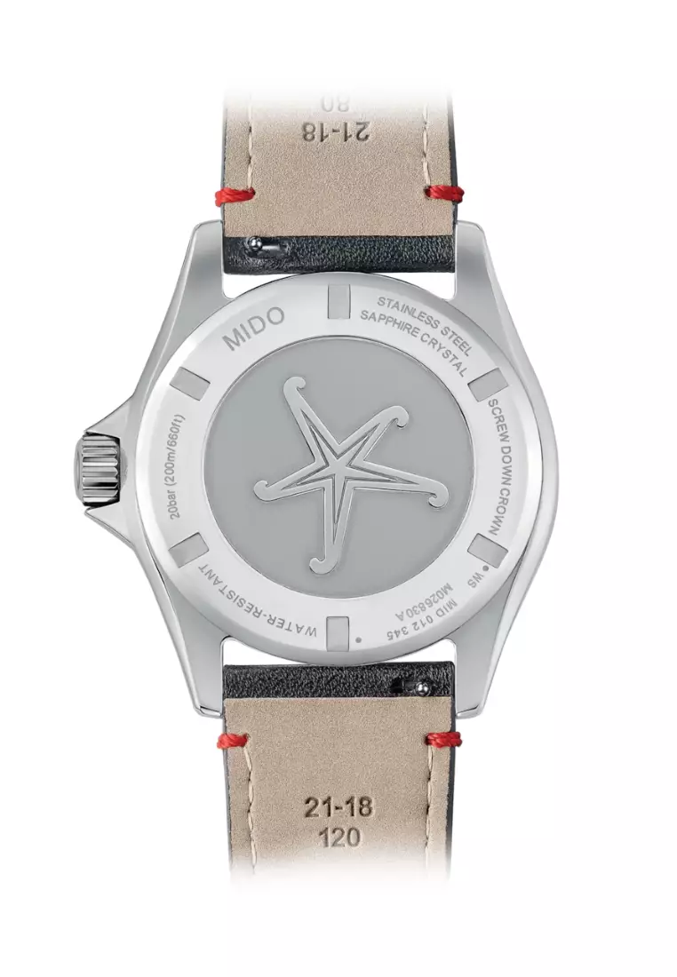 Buy Mido Mido Ocean Star Worldtimer Silver Dial Black Leather Band 80 ...