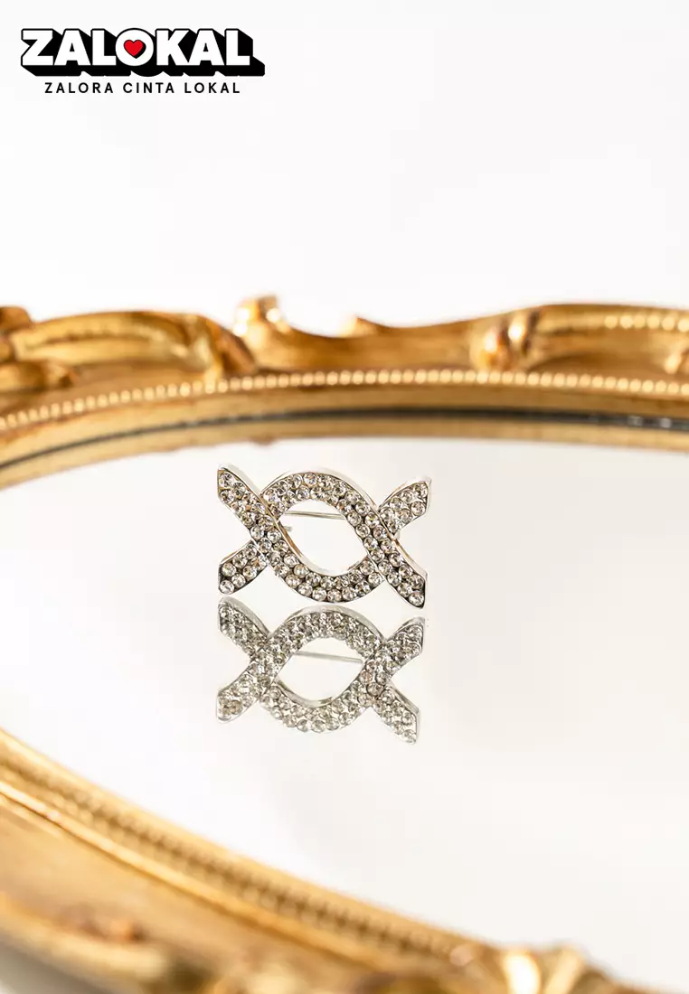 Jual KLAMBY Klamby - Alice Brooch Silver Original 2024 | ZALORA Indonesia