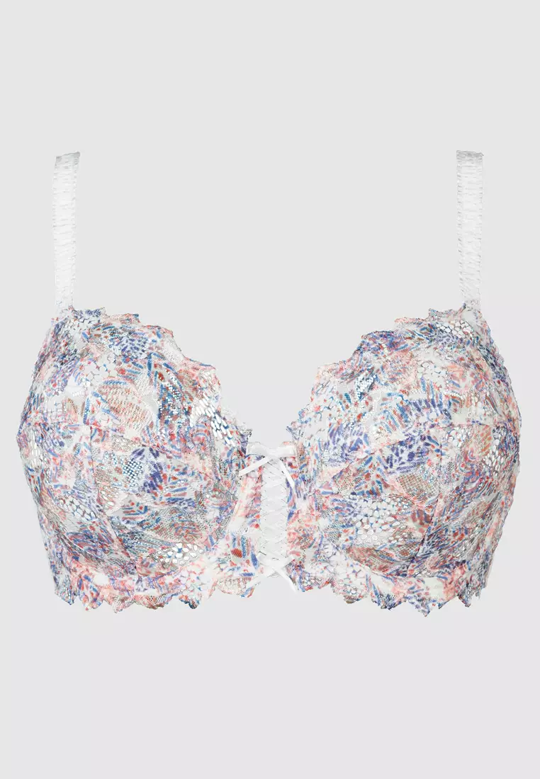 Buy Sans Complexe Arum Mosaïc Underwired Balconette Lace Bra Online ...