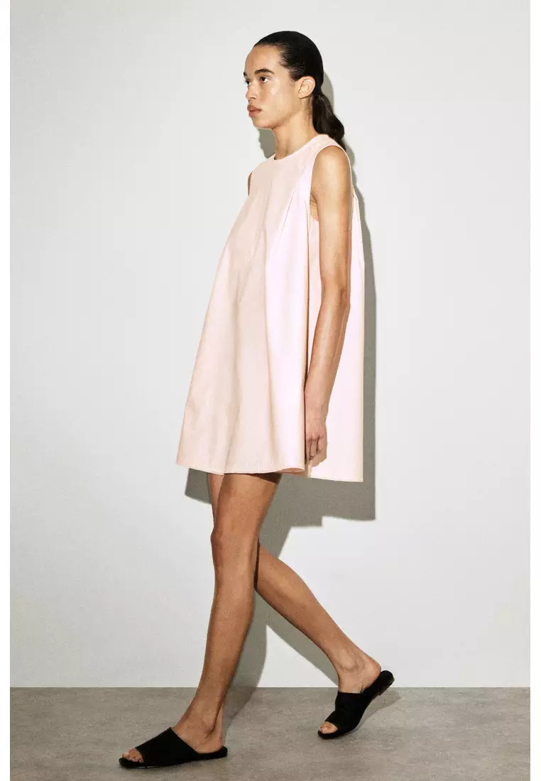 Buy COS PICOT-TRIMMED PLEATED MINI DRESS 2026 Online | ZALORA