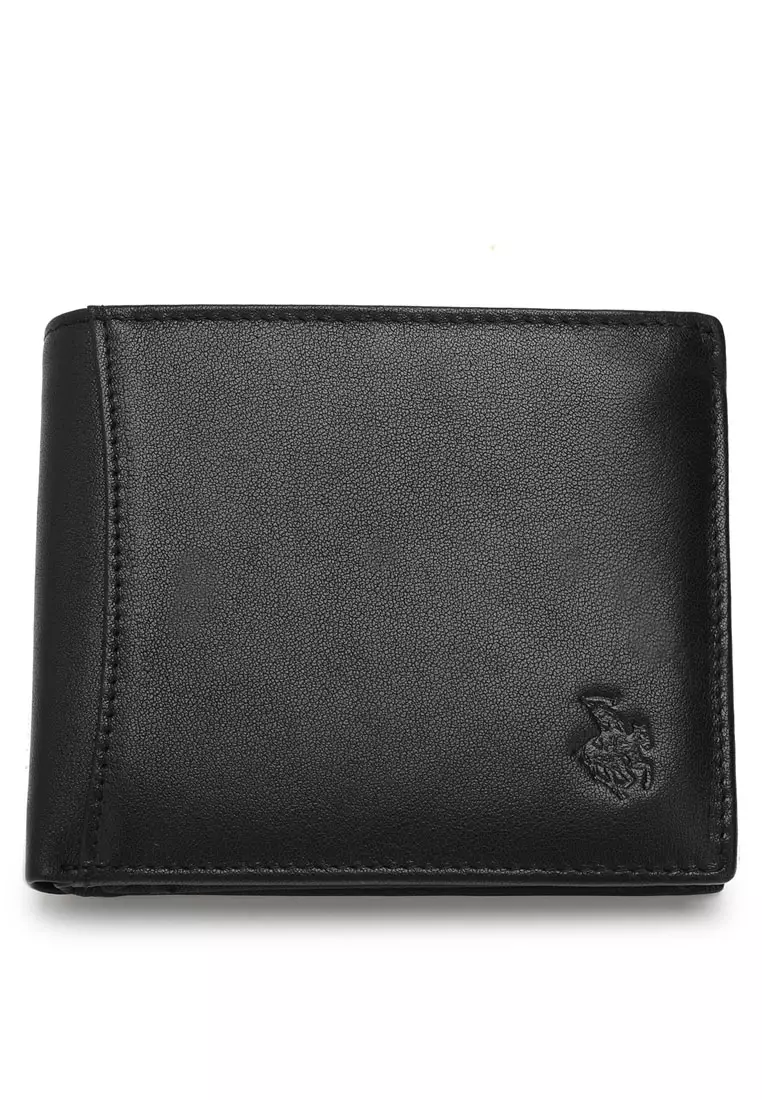 Buy Swiss Polo Men's Genuine Leather RFID Blocking Wallet - Black ...