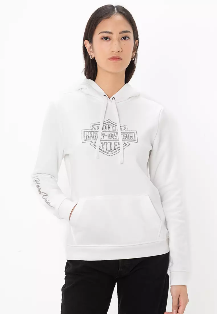 Jual Harley Davidson Harley-Davidson® Essential Bling Pullover Fleece Hoodie Original 2025 ...