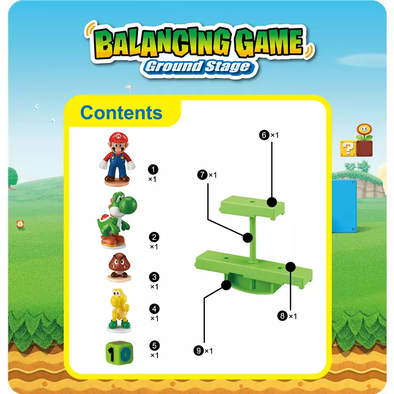 Jual TOYS KINGDOM Epoch Super Mario Balancing Game Ground Stage ...