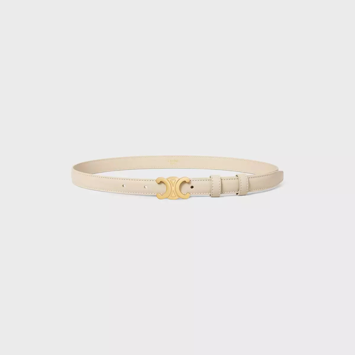 Jual Celine Small Triomphe Belt 18mm White Original 2025 | ZALORA ...