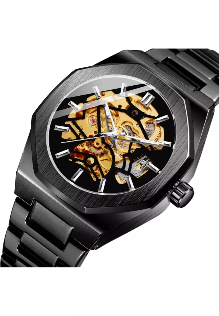 Buy OPCHIC Men's Fashion Skeleton Automatic Mechanical Watch 2025 ...