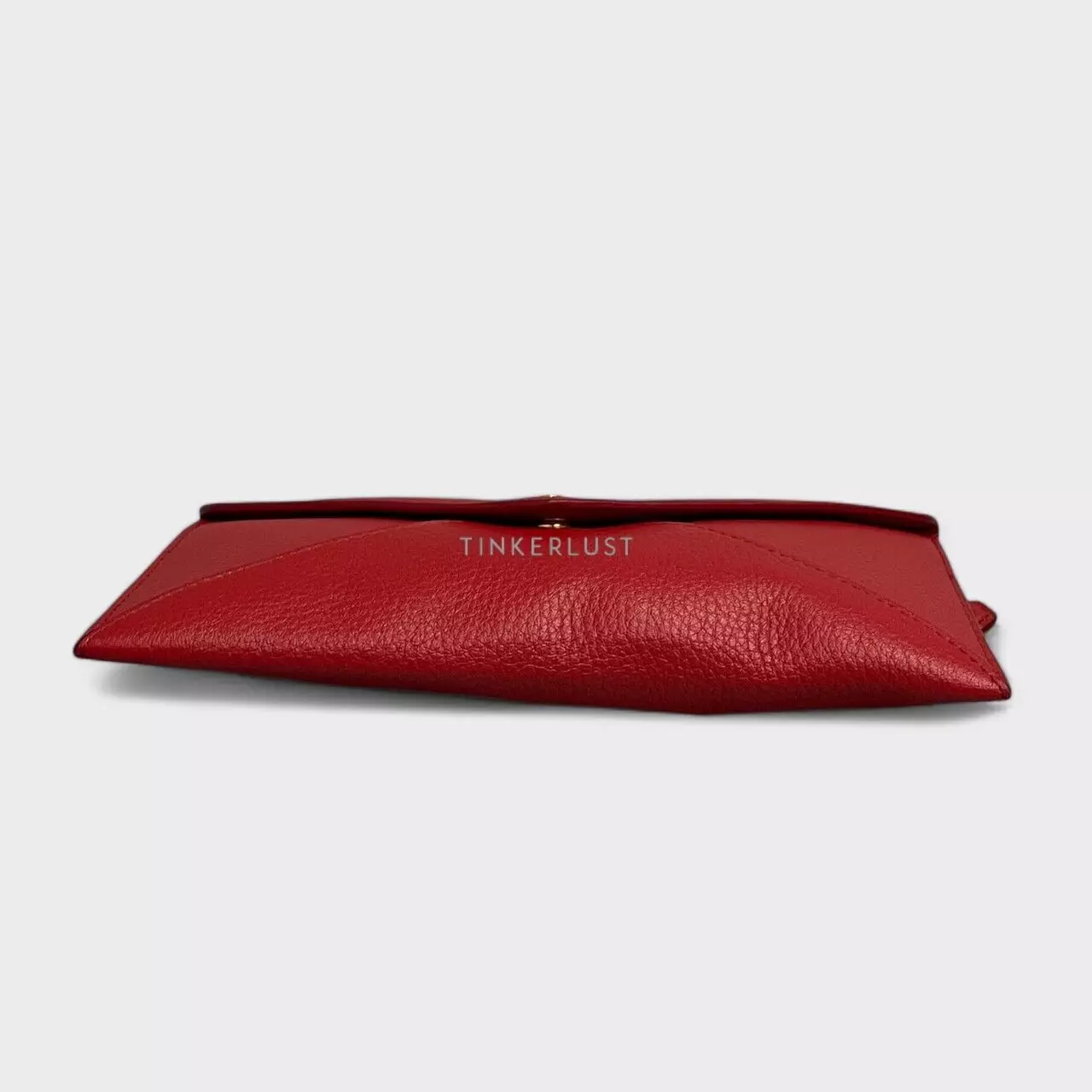 Jual Prada [PRELOVED] Prada Vitello Grain Envelope Red Leather GHW ...