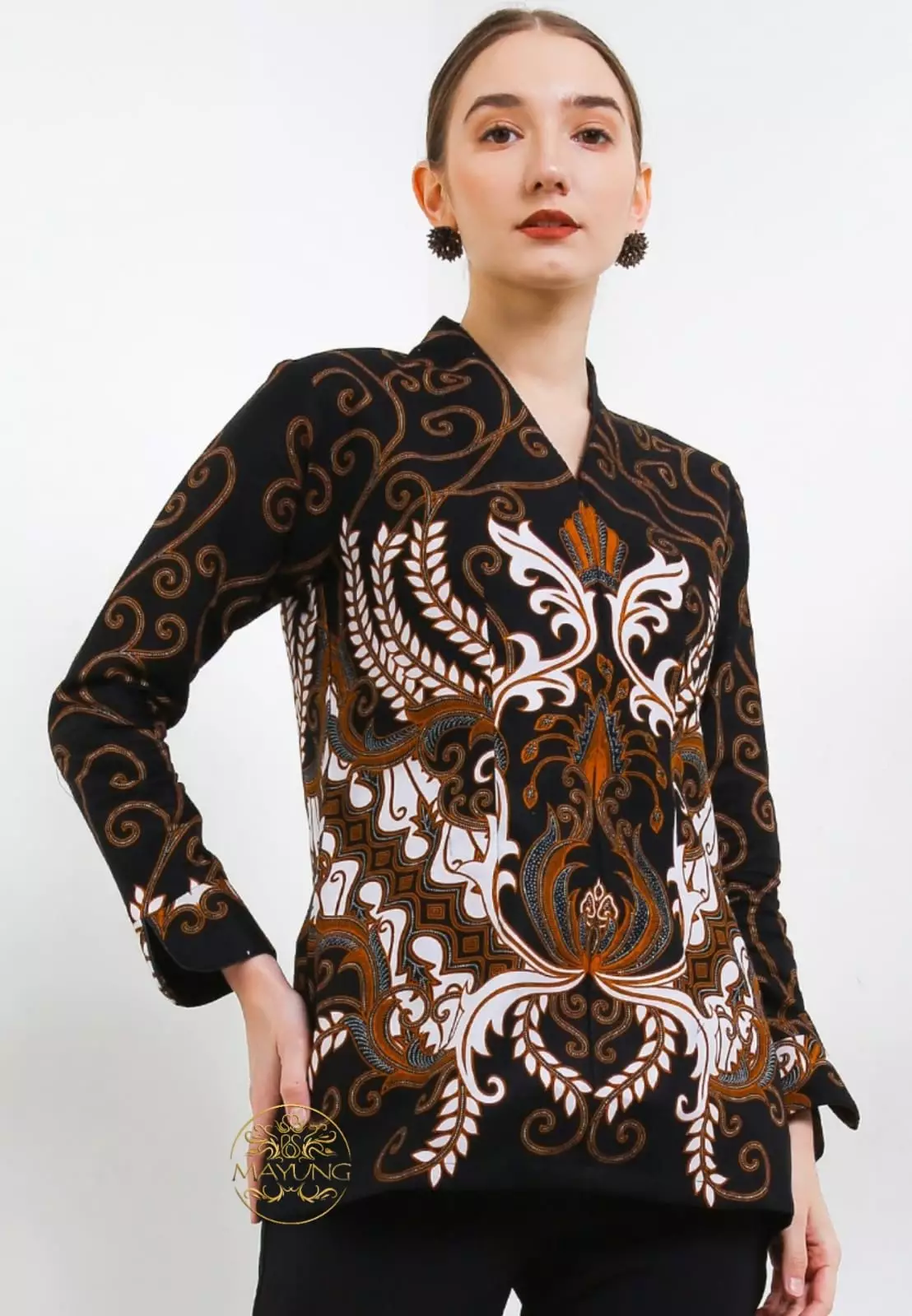 Jual Batik Mayung Blouse Batik Burangrang Premium Slimfit Elegant ...