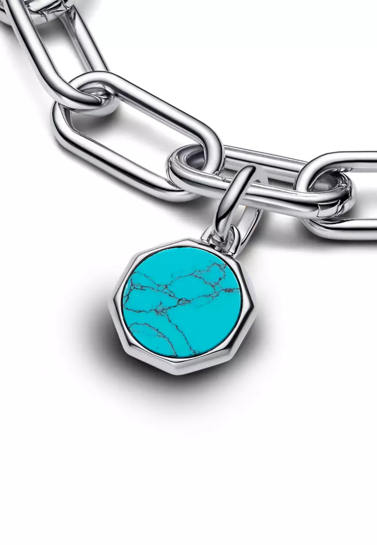Buy PANDORA Pandora ME Turquoise-colored Engravable Mini Medallion ...
