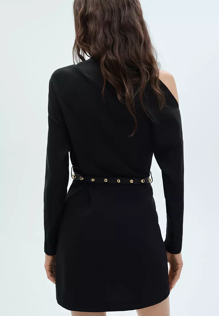 Jual Mango Short Asymmetrical Dress Original 2025 | ZALORA Indonesia