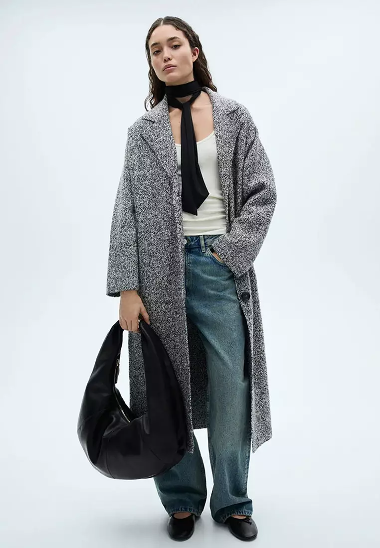 Jual Mango Marbled Knit Coat Original 2024 | ZALORA Indonesia