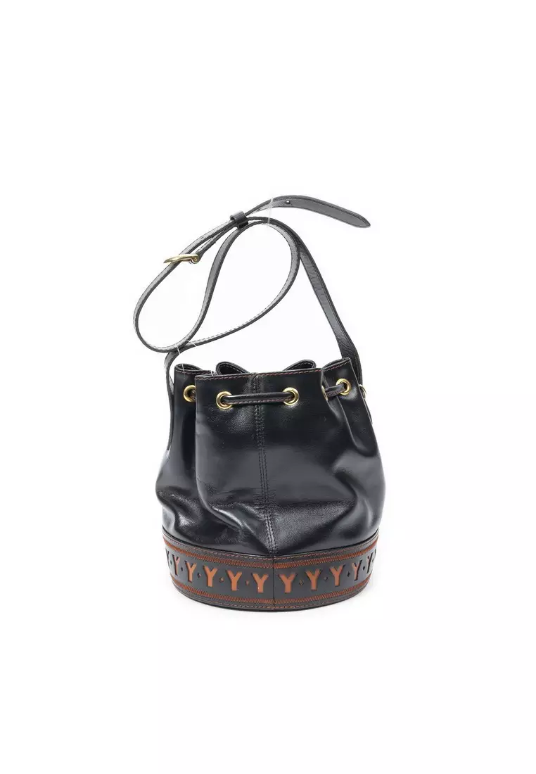 Buy Yves Saint Laurent Pre-Loved Cutout Y Bucket Crossbody 2026 Online ...