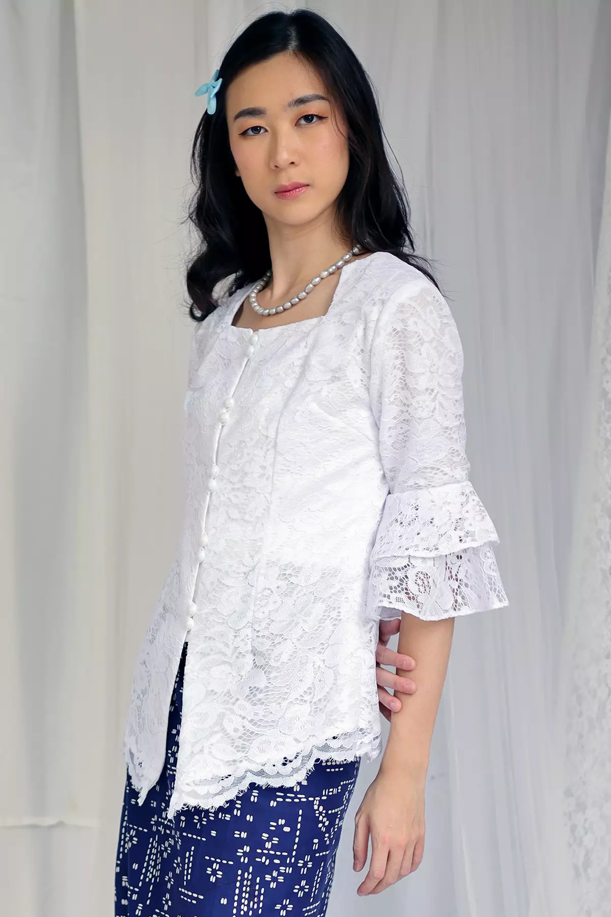 Jual DhieVine Batik Malika Embun Pagi Putih Kebaya Raya Original 2025 ...