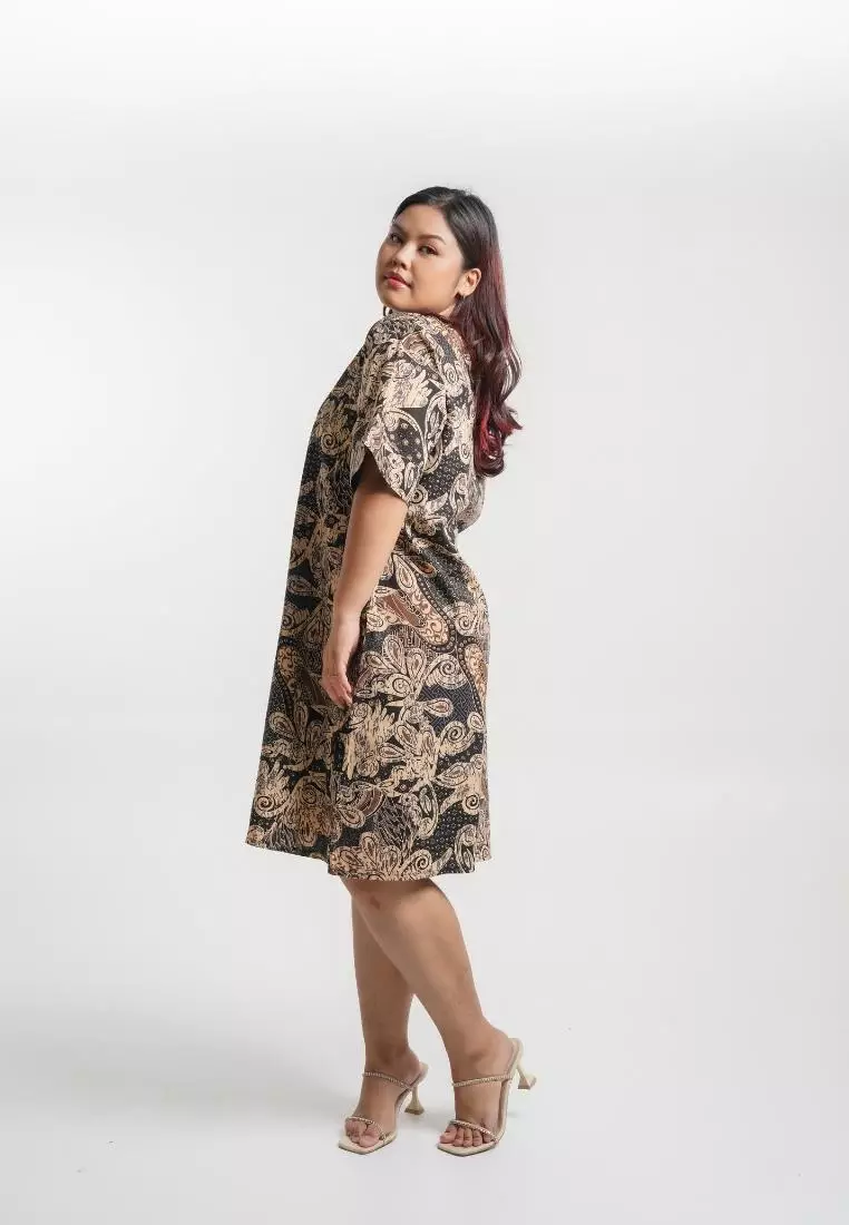 Jual Xtramiles Plus Size Batik Dress Zelia Heritage Black Original 2026 ...