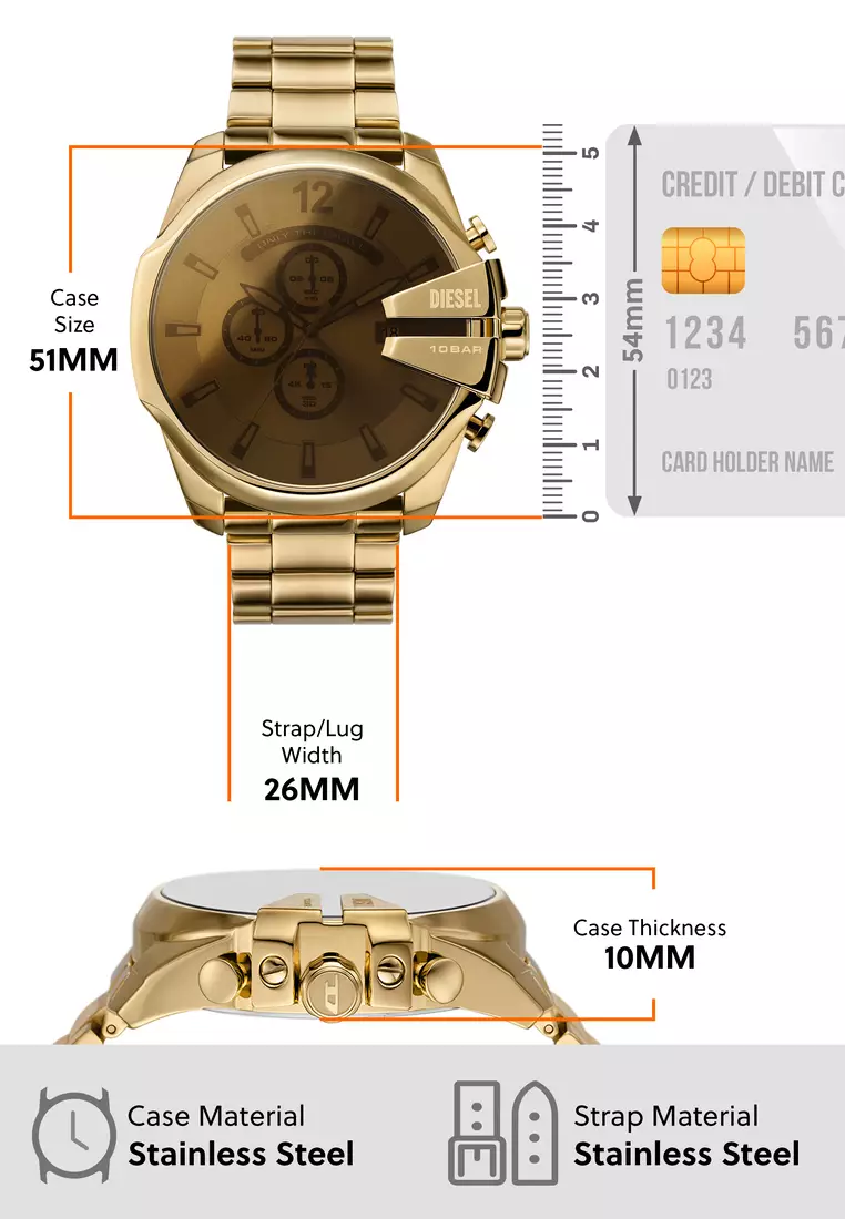 Buy Diesel Diesel Men's Mega Chief Chronograph Watch ( DZ4662 ...