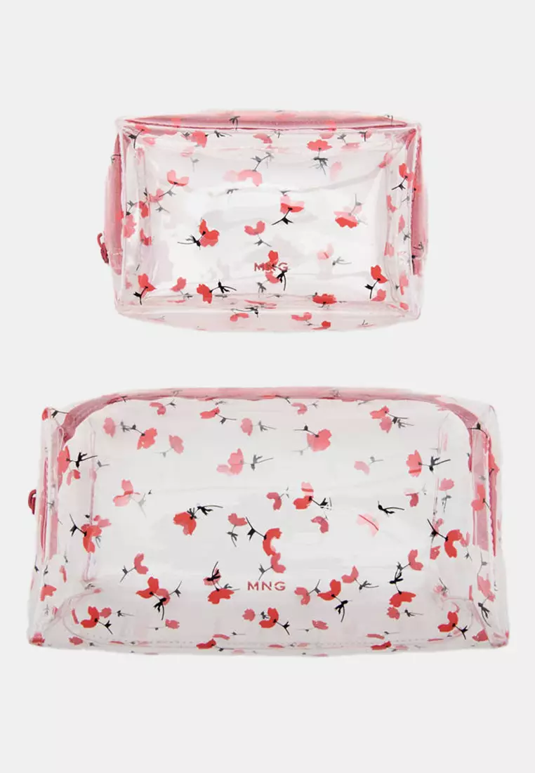 Buy Mango Small Transparent Floral Vanity Case Online | ZALORA Malaysia