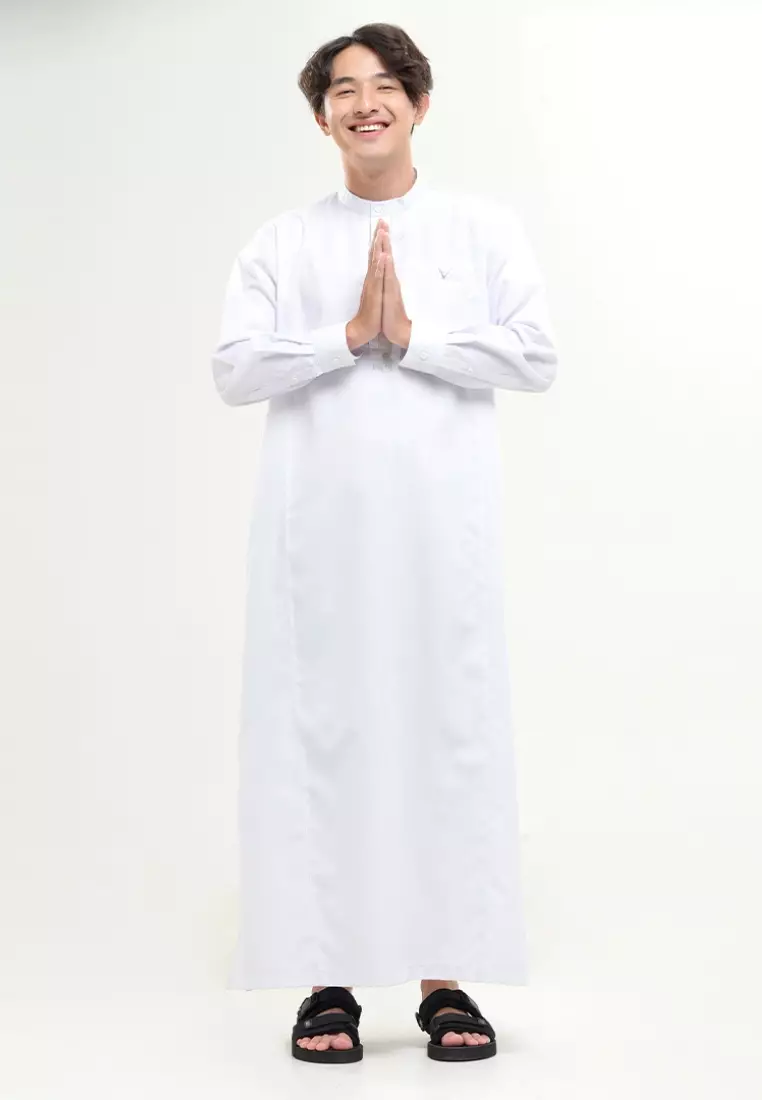 Jual RABBANI Rabbani - Jubah Gamis Pria Riyadh Putih Original 2024 | ZALORA Indonesia