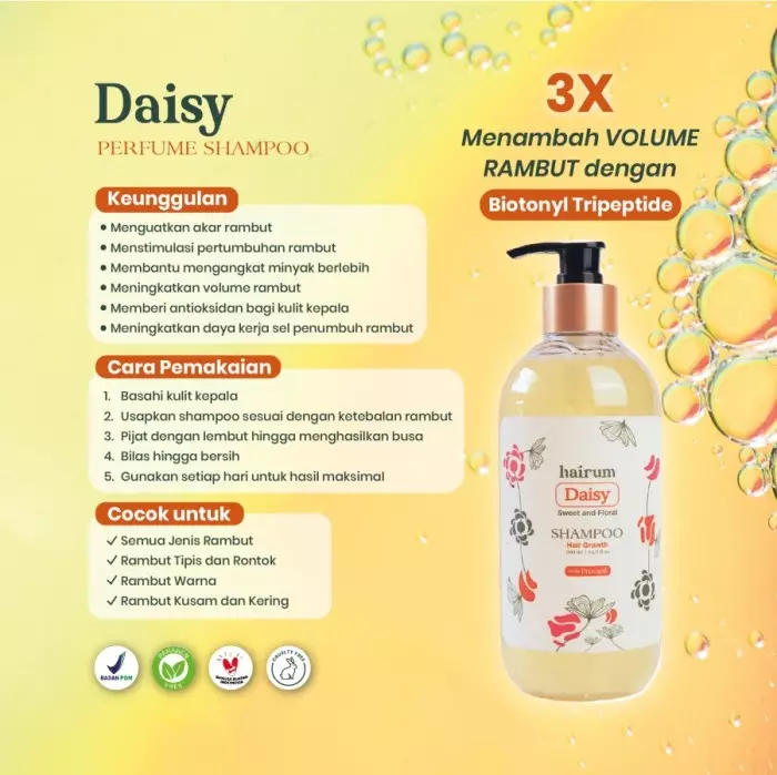 Jual Hairum HAIRUM Daisy 500ML Shampoo Perfume Ekstrak Procapil ...