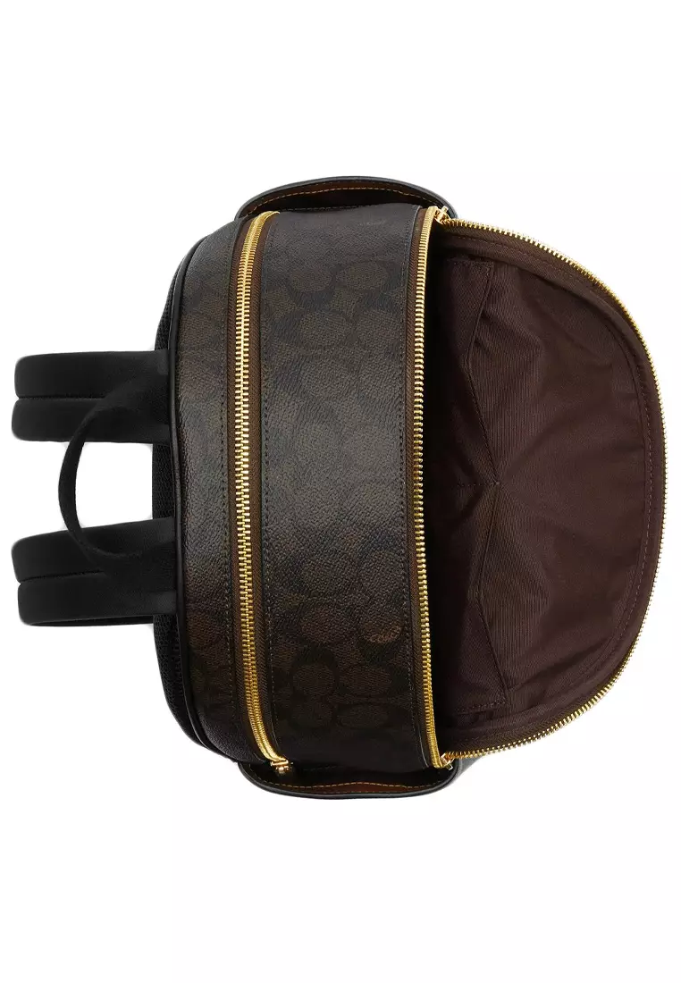 Buy COACH Court Backpack In Signature Canvas - Walnut/Black 2025 Online ...