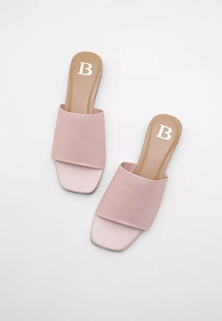 Jual Berrybenka Label Sofia Ibiza Sandal Wide Strap Pink Original 2024 ...