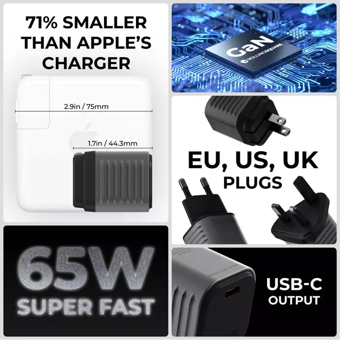 Jual Rolling Square Wall Charger 30W USB C Charging 5V 3A Universal ...