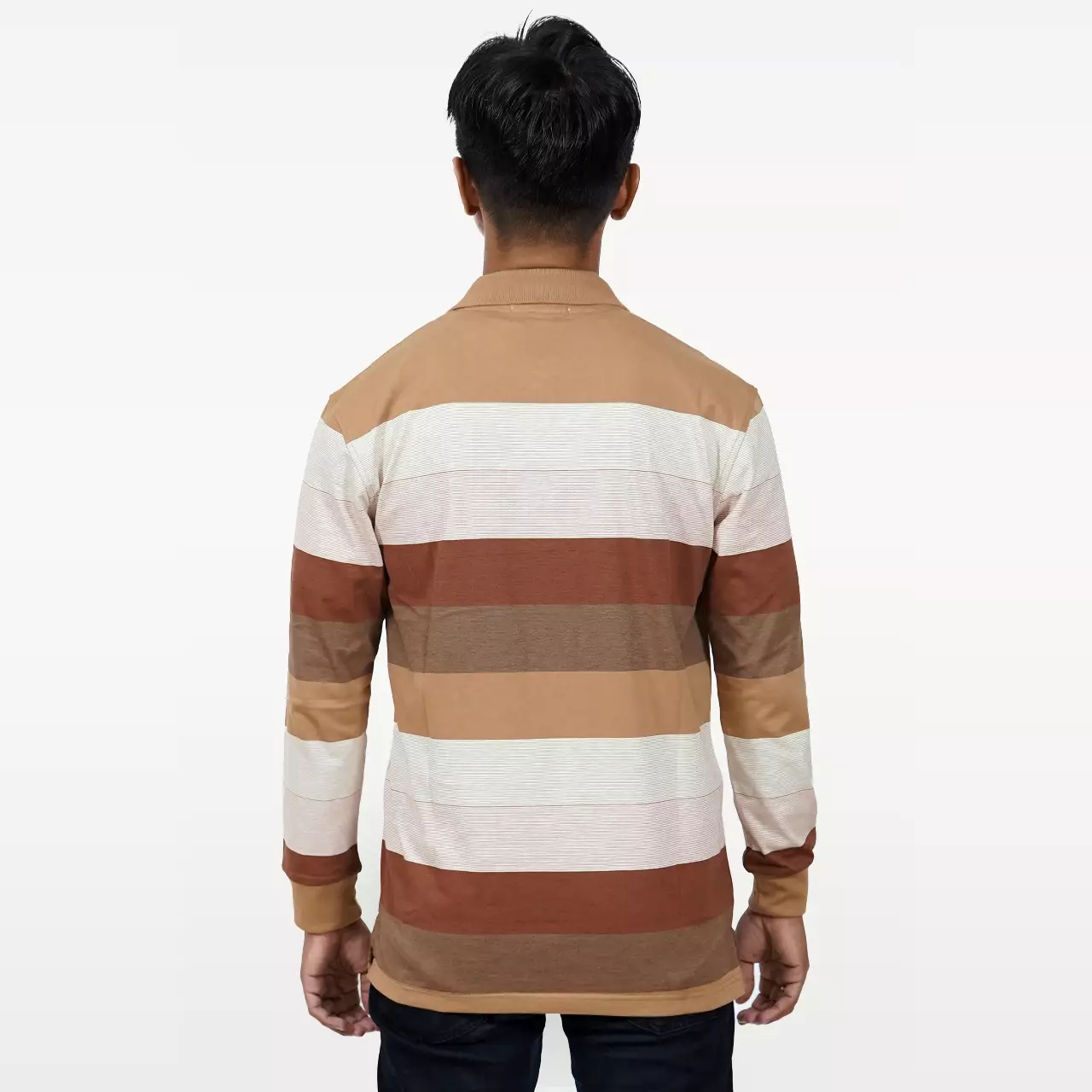 Jual Hassenda Dev Baverre Kaos Polo Salur Lengan Panjang VPB20015ACKT Coklat Original 2025 ...