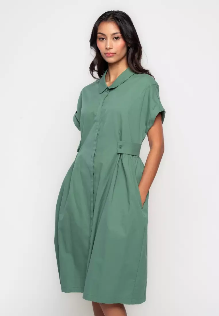 Buy Apple & Eve Savannah Collared Button-Down Dress with Belt 2025 ...