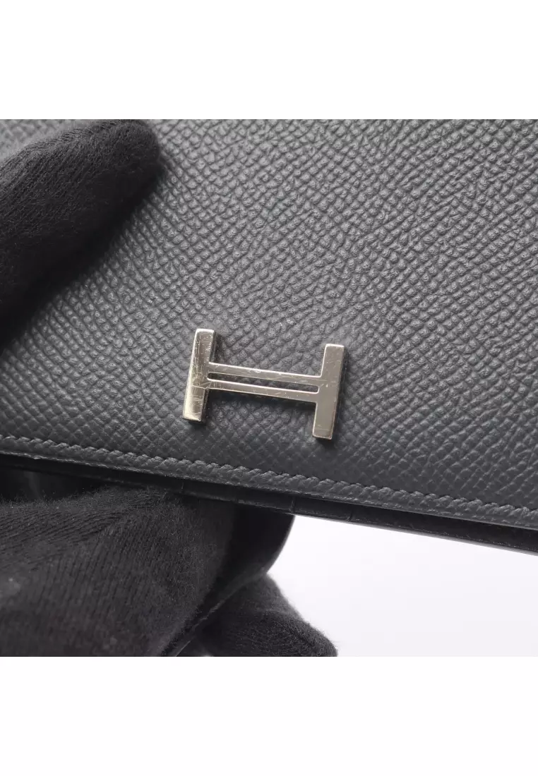 Buy Hermès Pre-Loved Hermès Bearn Compact Grimist Bi-fold wallet Veau ...