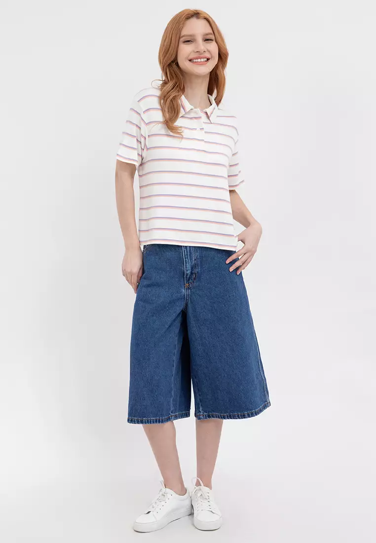 Buy Aeropostale Ladies Stipe Boxy Polo Shirt 2026 Online | ZALORA ...