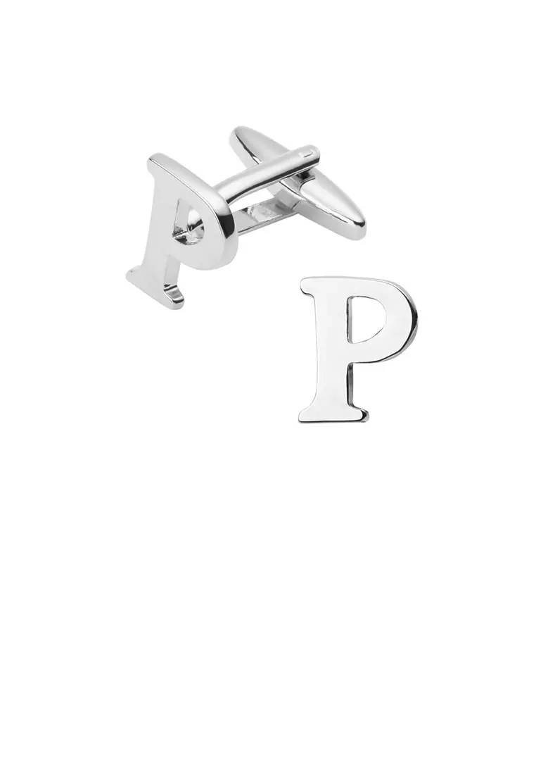 Buy Mooclife Simple and Fashion English Alphabet P Cufflinks 2025 ...