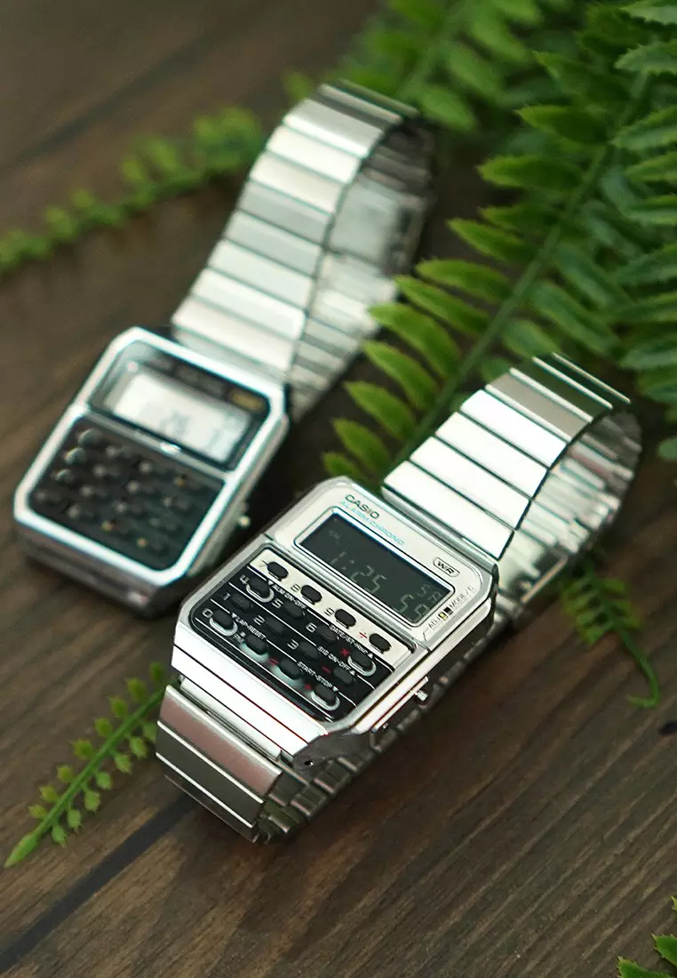 Buy Casio Vintage Unisex Digital Calculator Watch CA-500WE-7B Silver ...