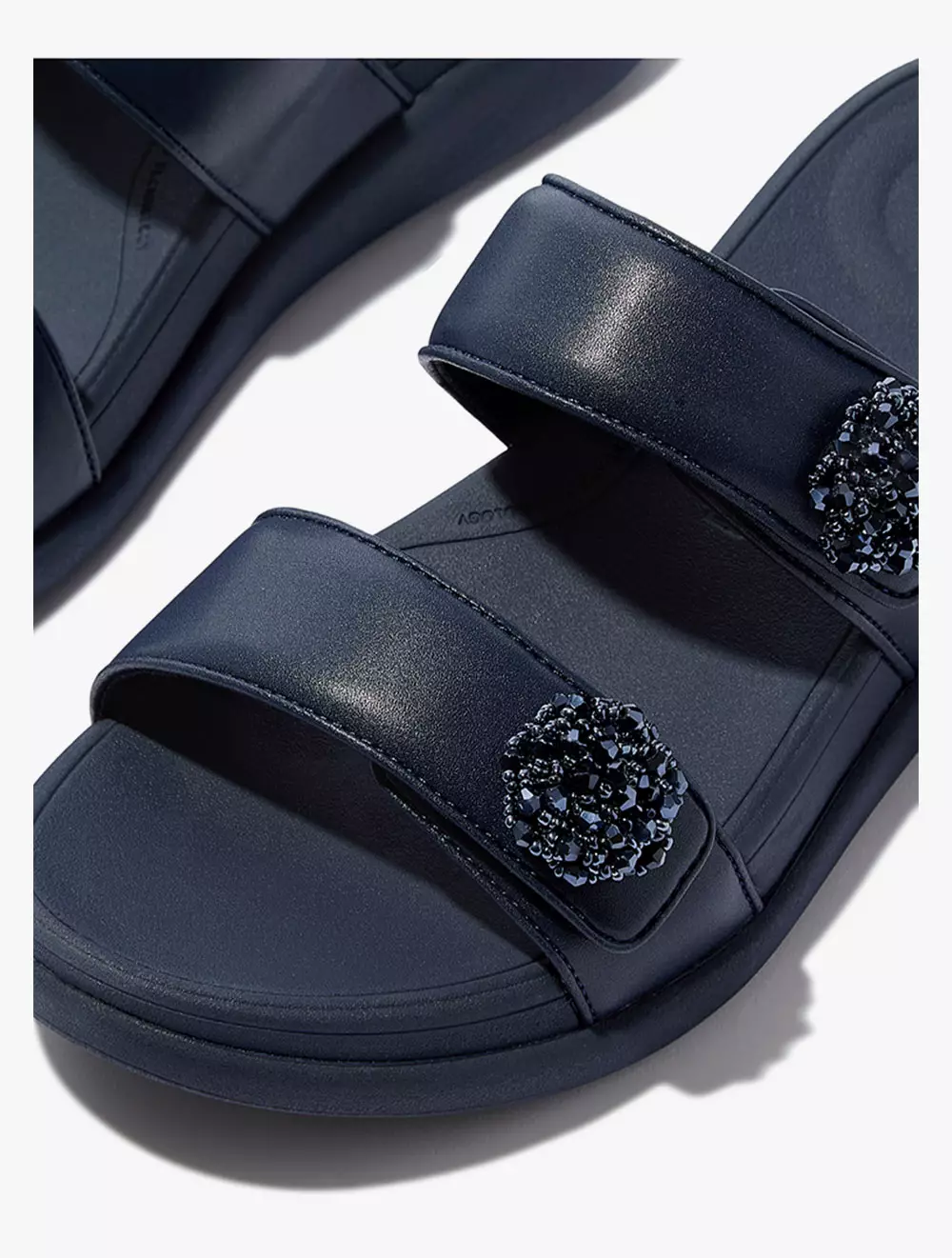 Jual FitFlop Fitflop F-Mode Go Beadie-Button Adj. Flatform 2-Bar Slides ...