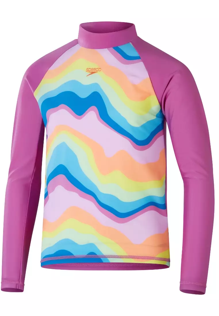 Buy Speedo Botanical Print Girls Printed Long Sleeve Rash Top (Kiki ...