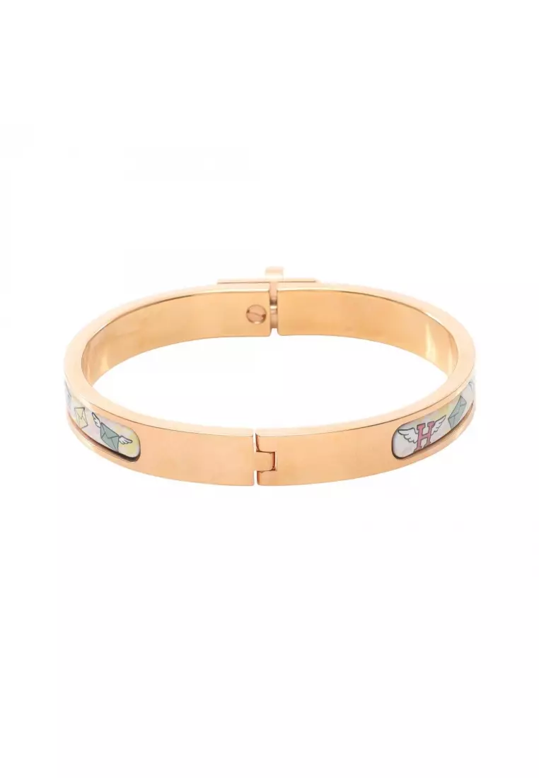 Buy Hermès Pre-Loved Hermès mini click Kelly jasmine bangle GP Pink ...