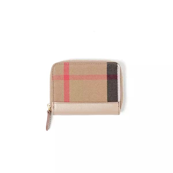 Jual Burberry Dompet BURBERRY CHECK CAMEL BEIGE ZIP WALLET 100% ...