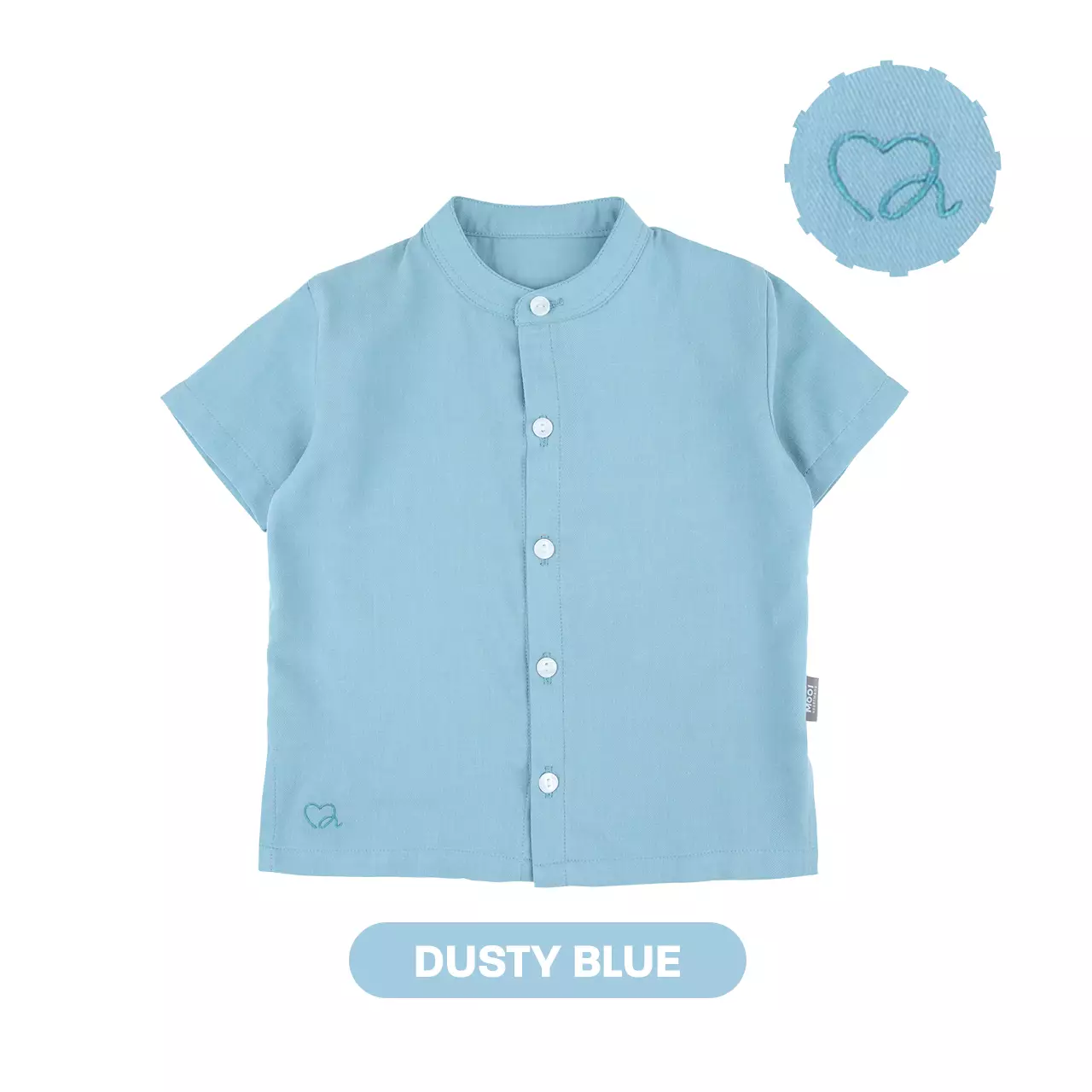 Jual Mooi Heartmade Mooi Kemeja Anak Laki-laki Henry Shirt - Dusty Blue ...