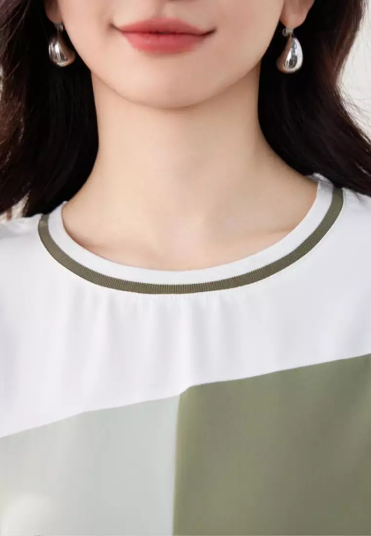Buy Solace Round Neck Color Block Tee 2026 Online | ZALORA