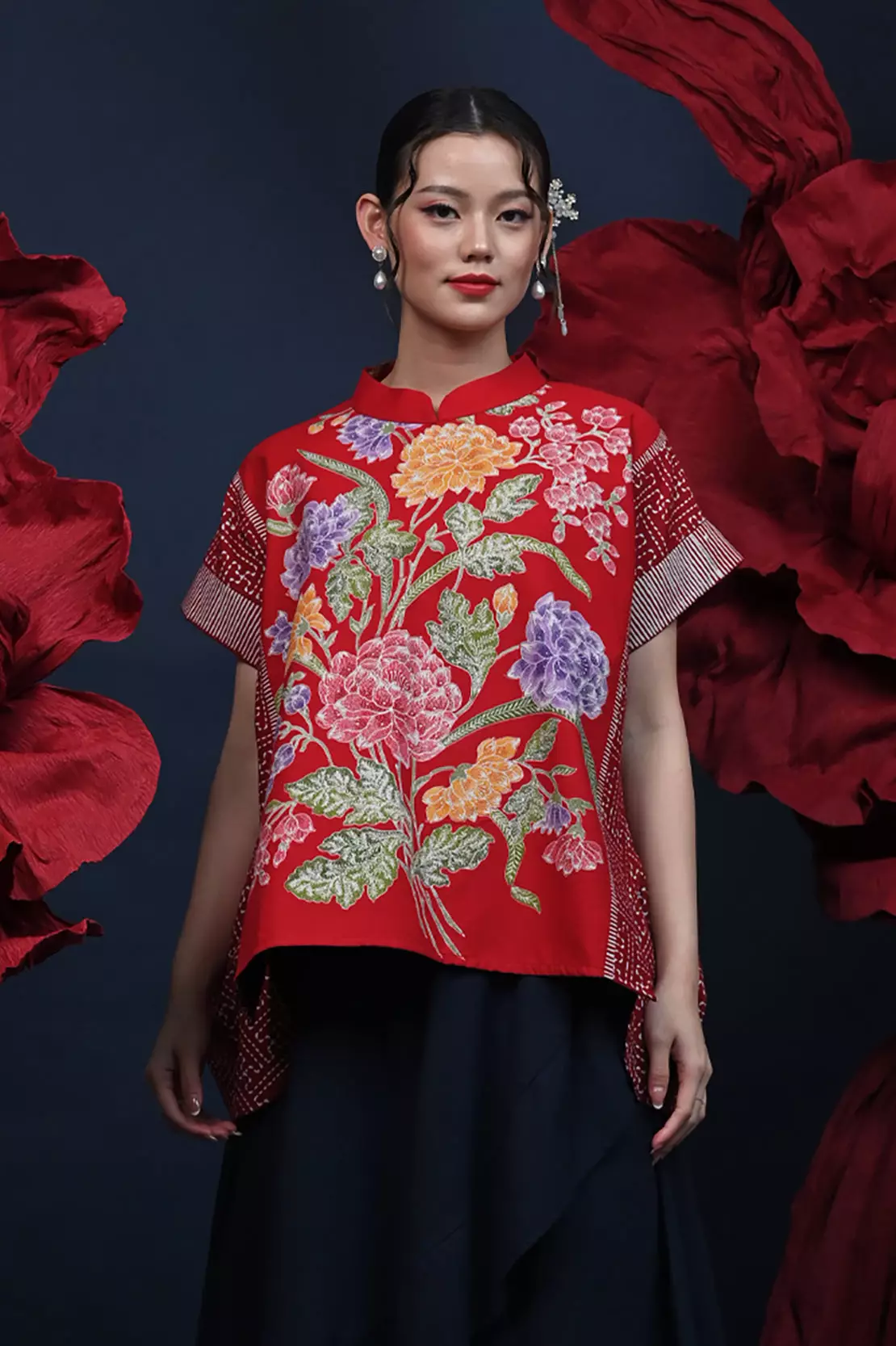 Jual Nona Rara Batik NONA RARA - Barry Encim T3550, Blouse Batik Kerja ...