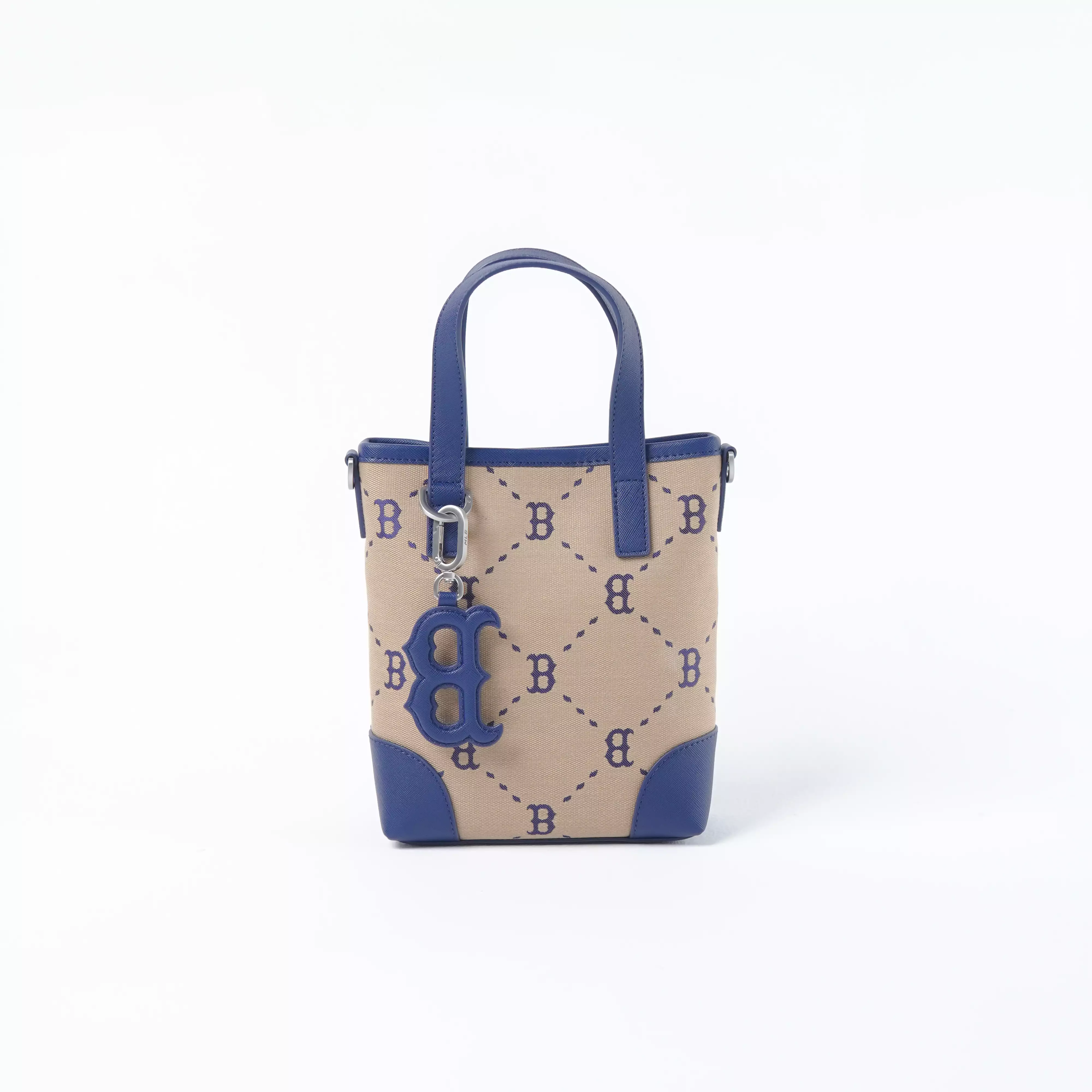 Jual MLB Tas MLB B LINE MONOGRAM NAVY TAUPE BROWN MINI TOTE BAG WITH LS ...