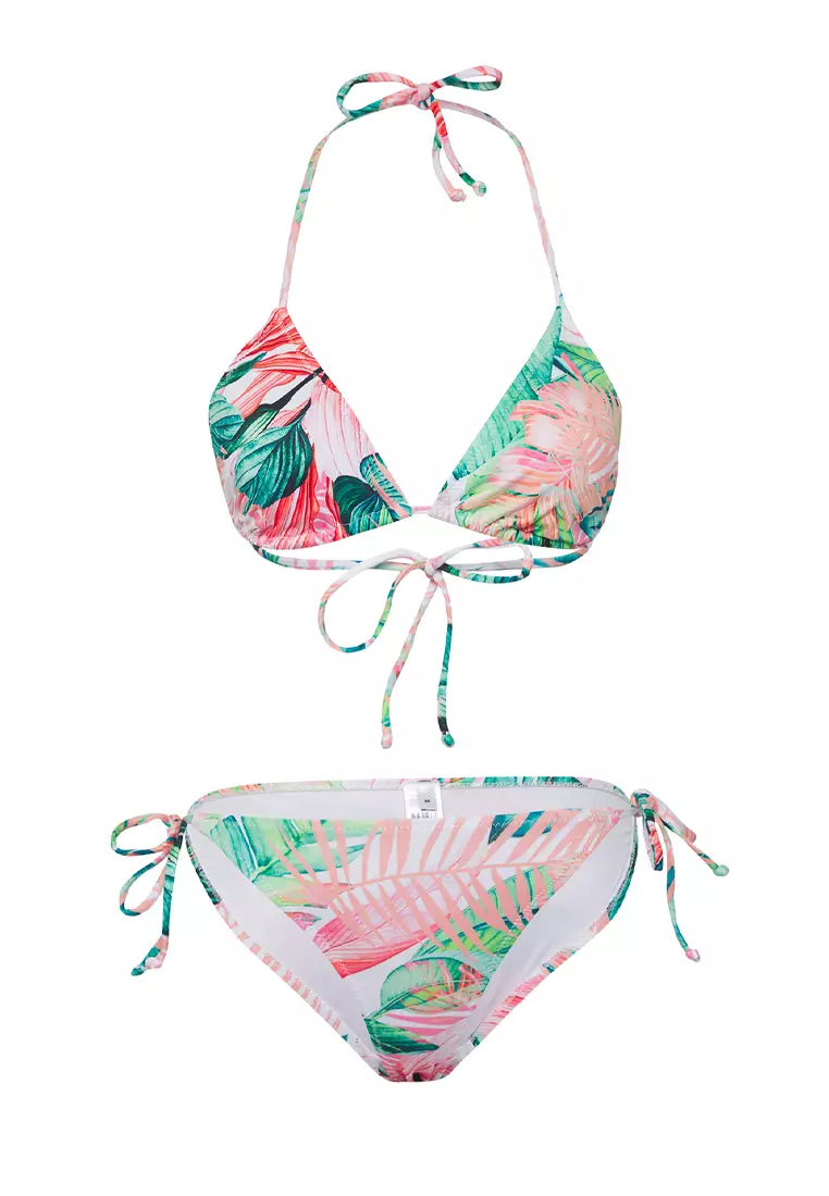 Buy Trendyol Tropical Patterned Triangle Regular Bikini Set 2025 Online ...