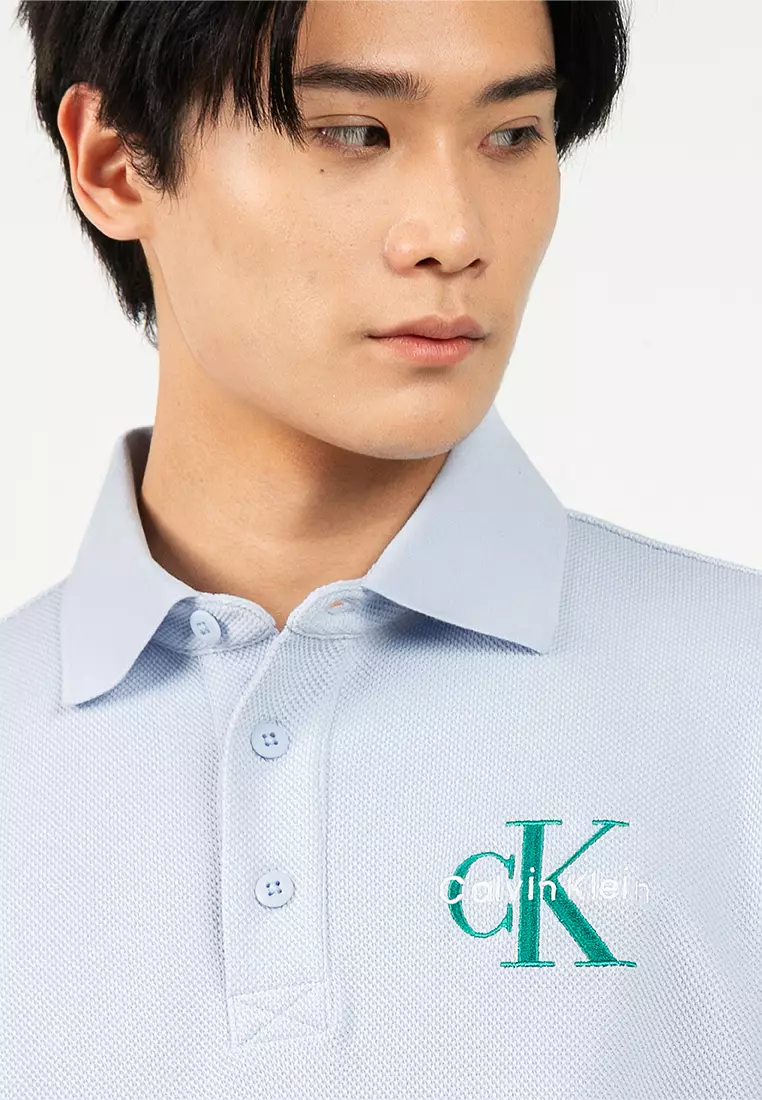 Buy Calvin Klein Chunky Pique Monologo Shirt 2025 Online | ZALORA