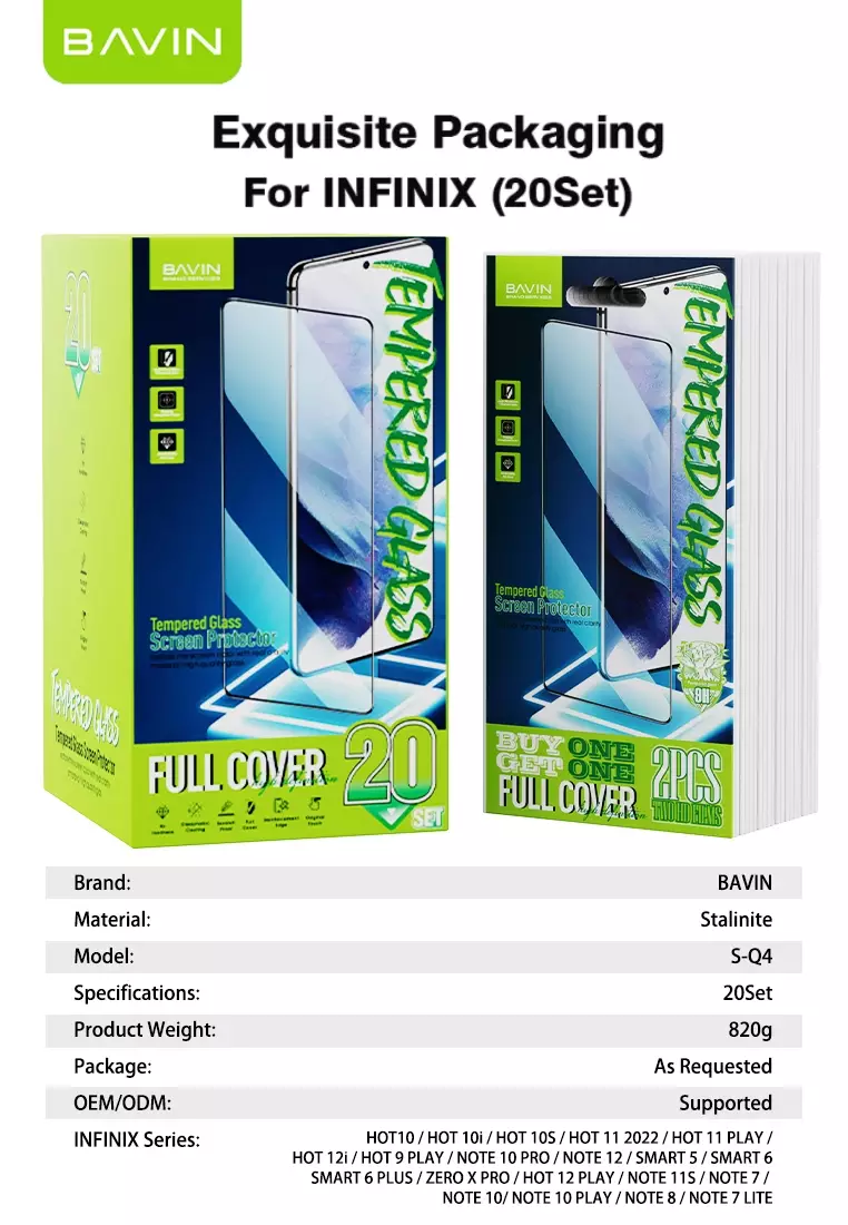 Buy BAVIN Buy 1 Get 1 Free BAVIN Q4 Series Screen Protector Tempered ...