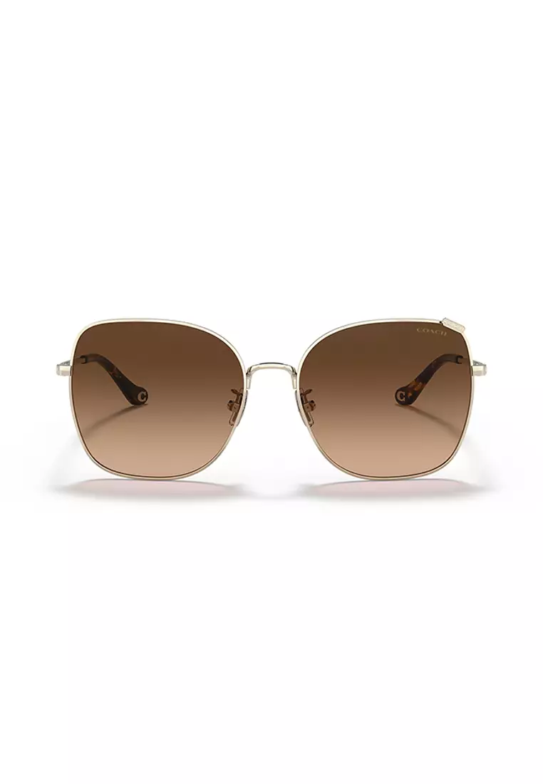 Buy Coach Women's Square Frame Gold Metal Sunglasses - HC7133 2024 ...