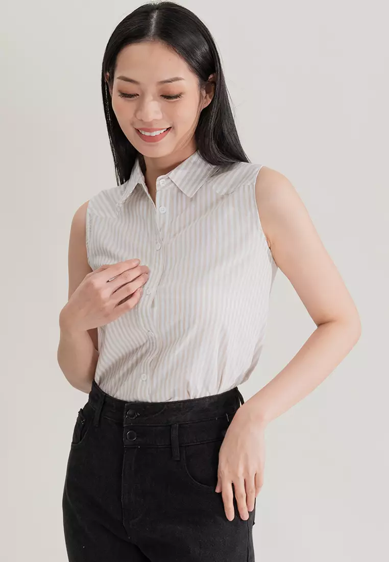 Buy Plain B. Collar Blouse Top 2026 Online | ZALORA