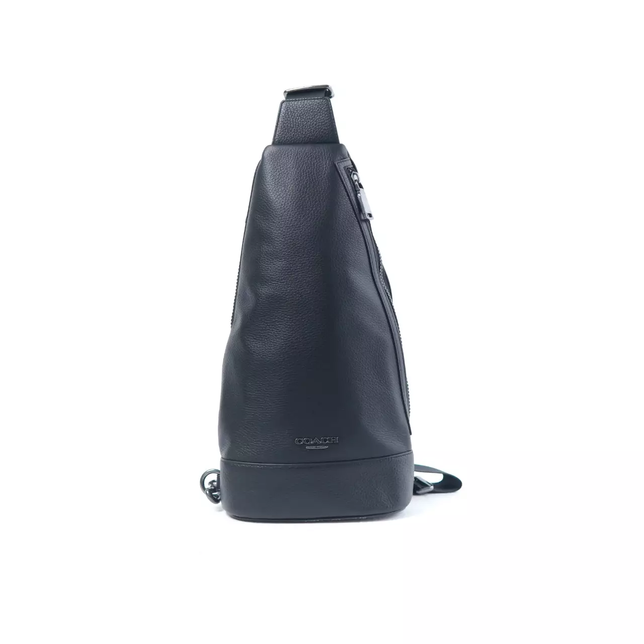Jual Coach Tas COACH DOMINIC GRAINED PLAIN BLACK SIDE ZIP CROSS BODY ...