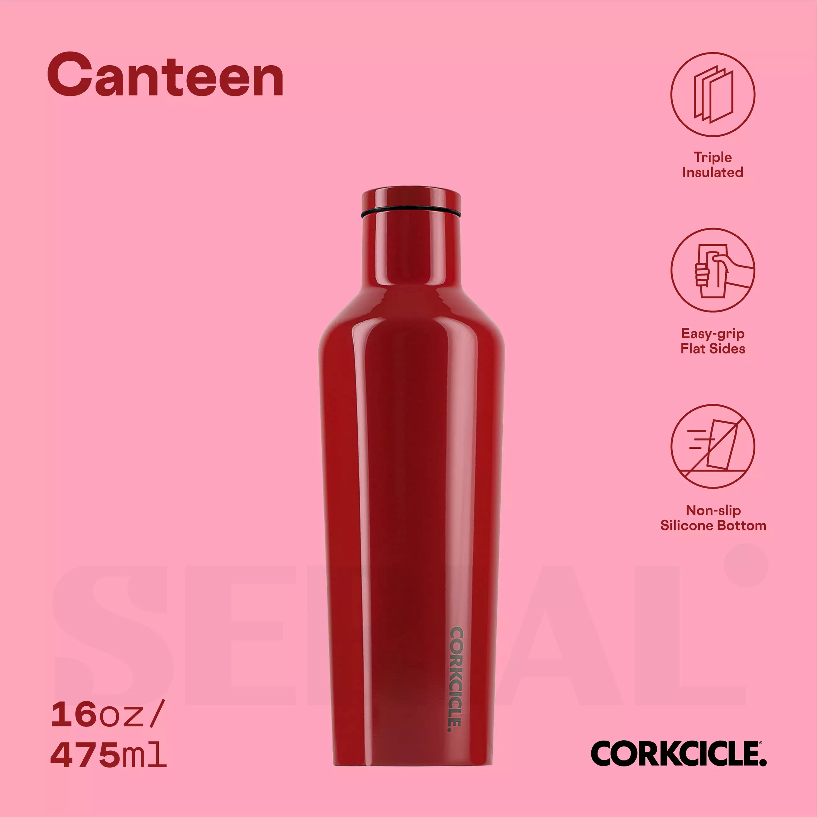 Jual Corkcicle CORKCICLE® Canteen 16oz - Dipped Cherry Bomb Original ...