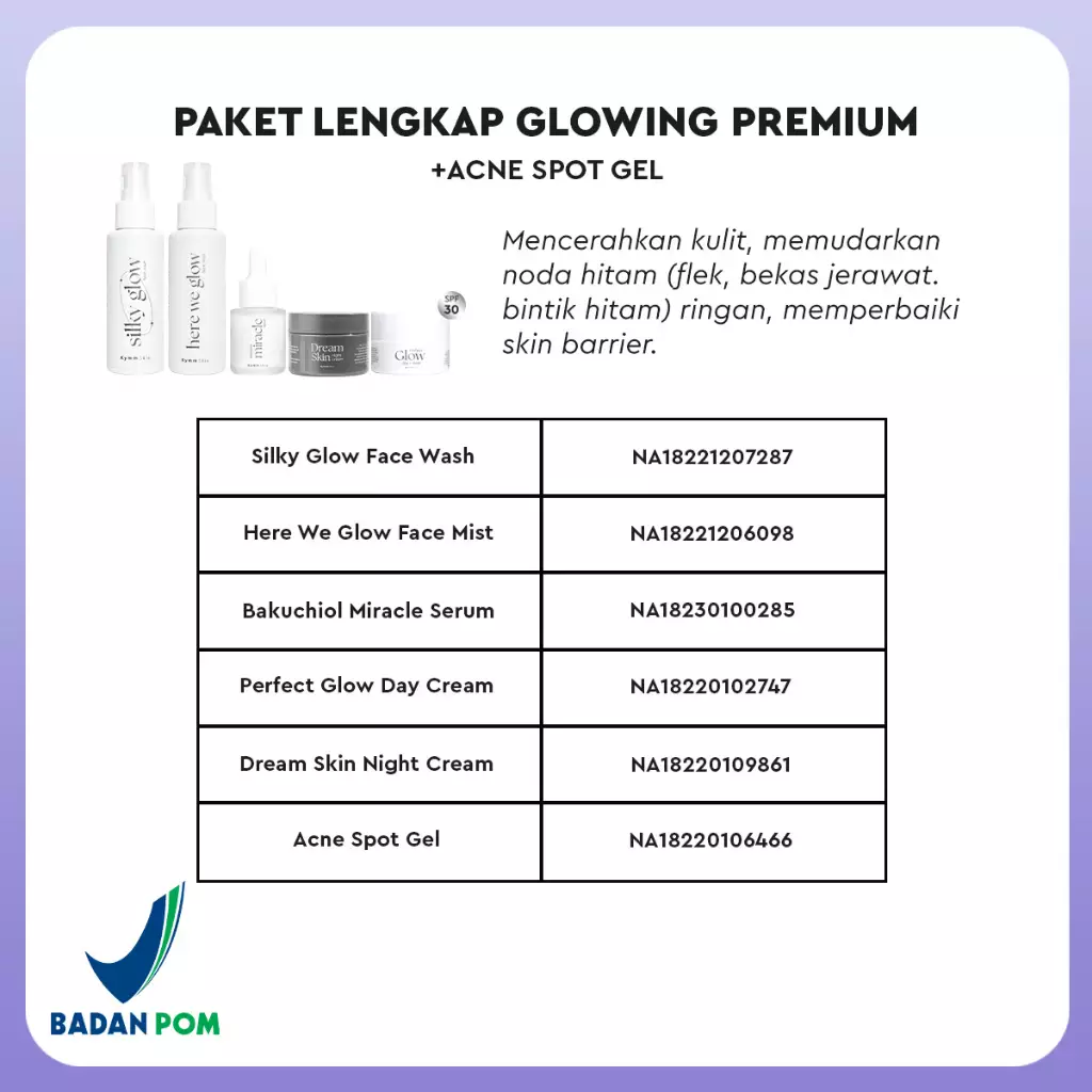 Jual Kymm Skin KYMM SKIN Paket Glowing Premium + Free Acne Spot Gel ...