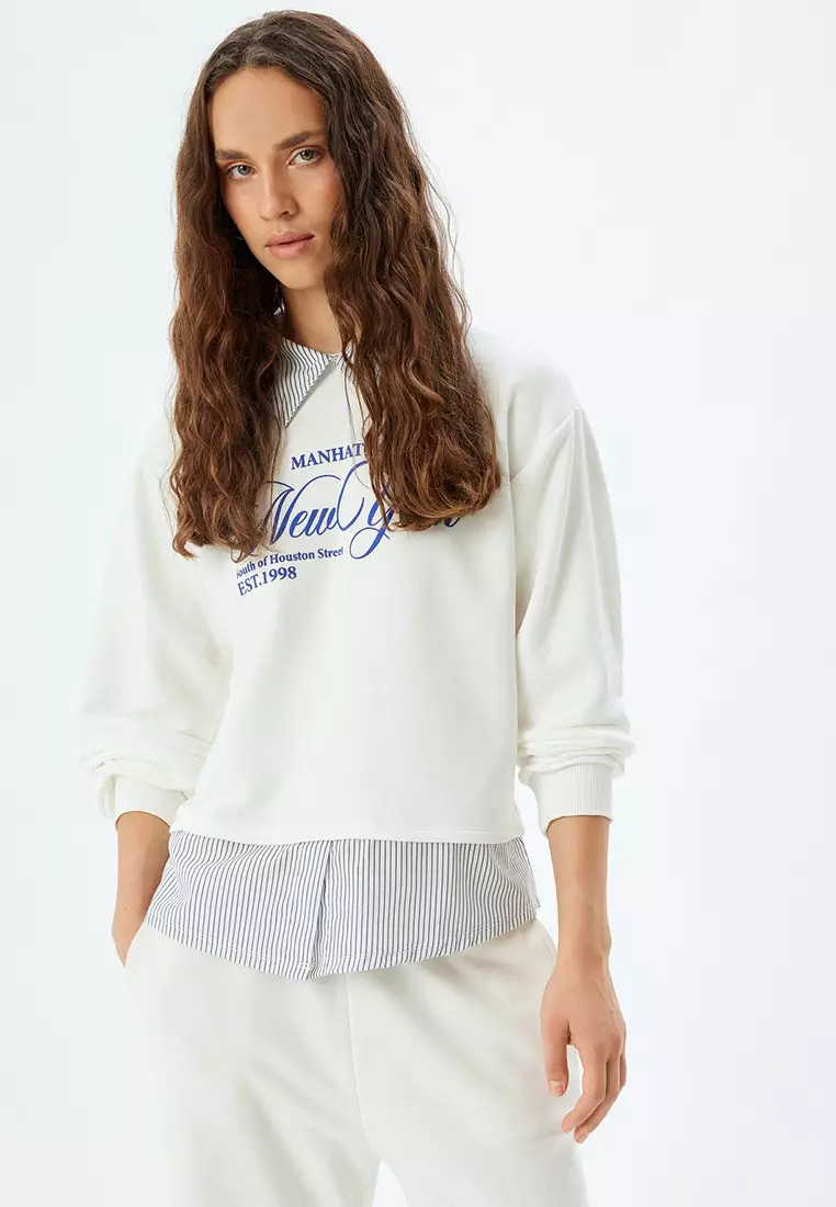 Buy KOTON Long Sleeves Graphic Sweatshirt 2026 Online | ZALORA Philippines