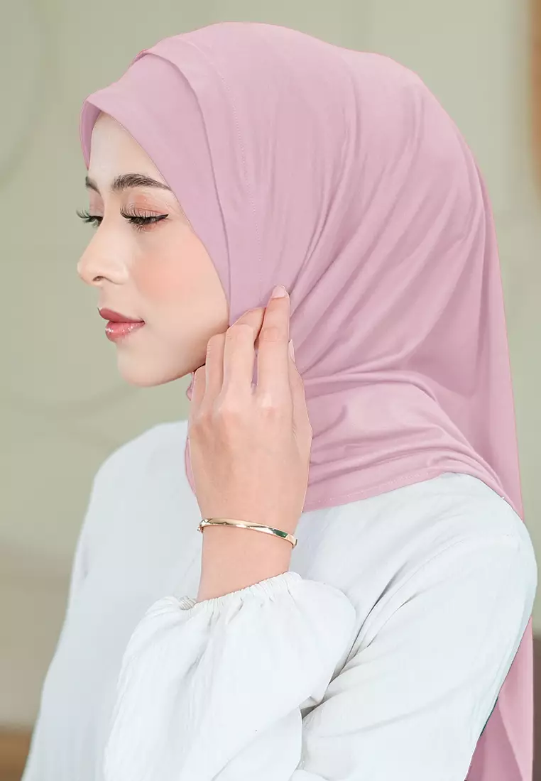 Jual Cantik Kerudung LINDY INSTAN - DUSTY PINK Original 2025 | ZALORA Indonesia